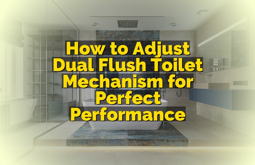 How to Adjust Dual Flush Toilet Mechanism (Expert Tips)