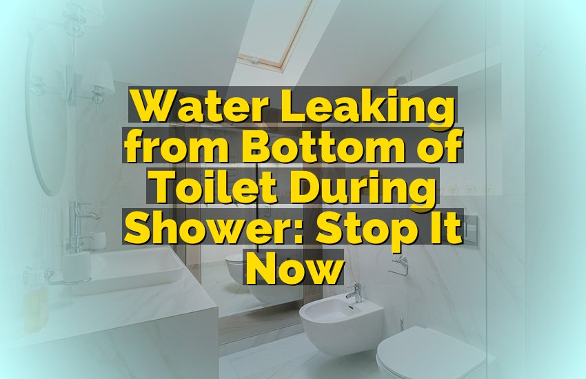 Water Leaking from Bottom of Toilet During Shower: Fix It Now!