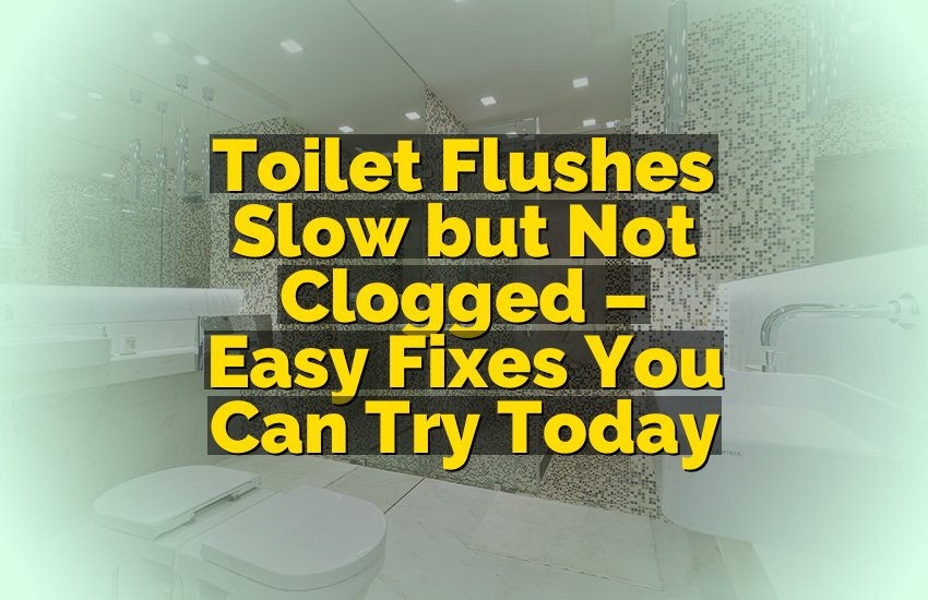 Toilet Flushes Slow But Not Clogged – Quick and Easy Fixes