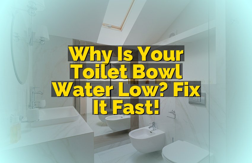 Why is the Water Level in My Toilet Bowl Low (Causes and Fix)