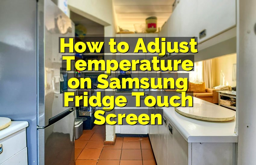 How to Adjust Temperature on Samsung Fridge Touch Screen