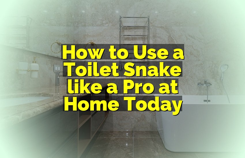 How to Use a Toilet Snake like a Pro at Home Today