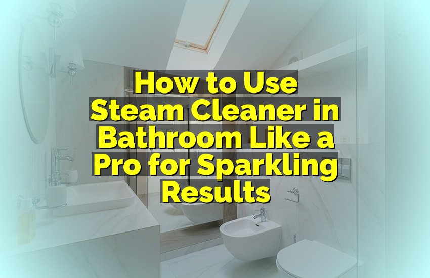 How to Use Steam Cleaner in Bathroom Like a Pro